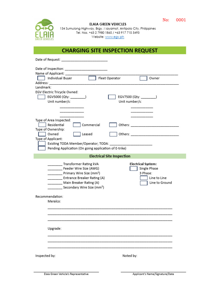 Electrical Inspection Form | PDF | Technology & Engineering