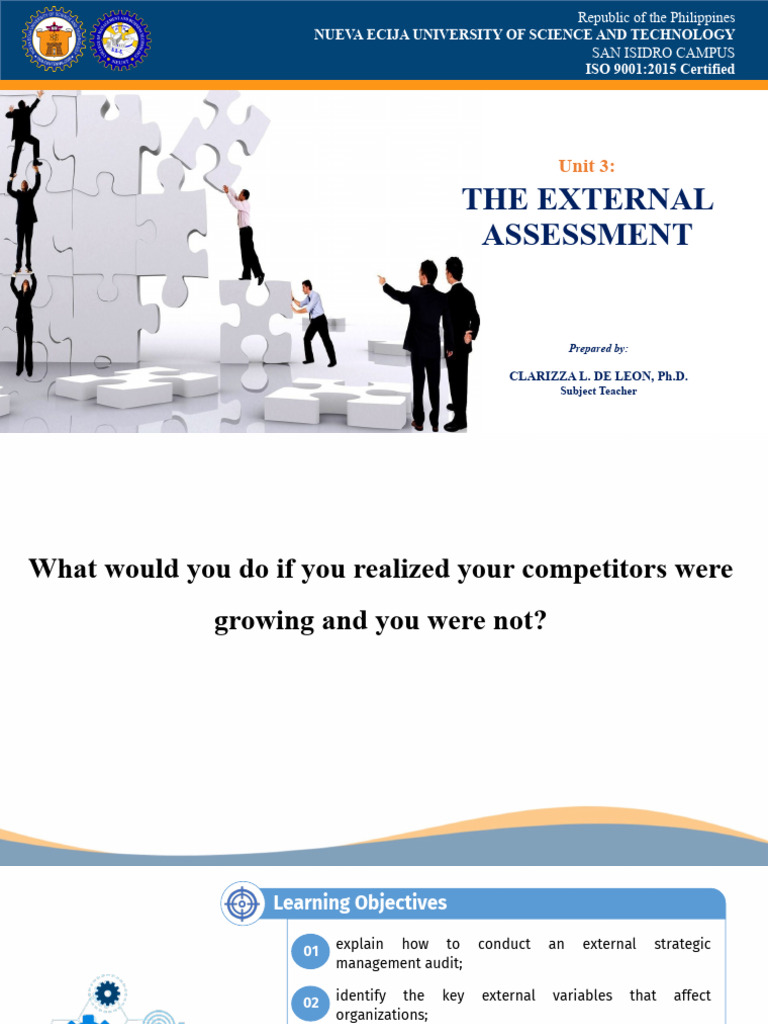 LU 3. The External Assessment | PDF