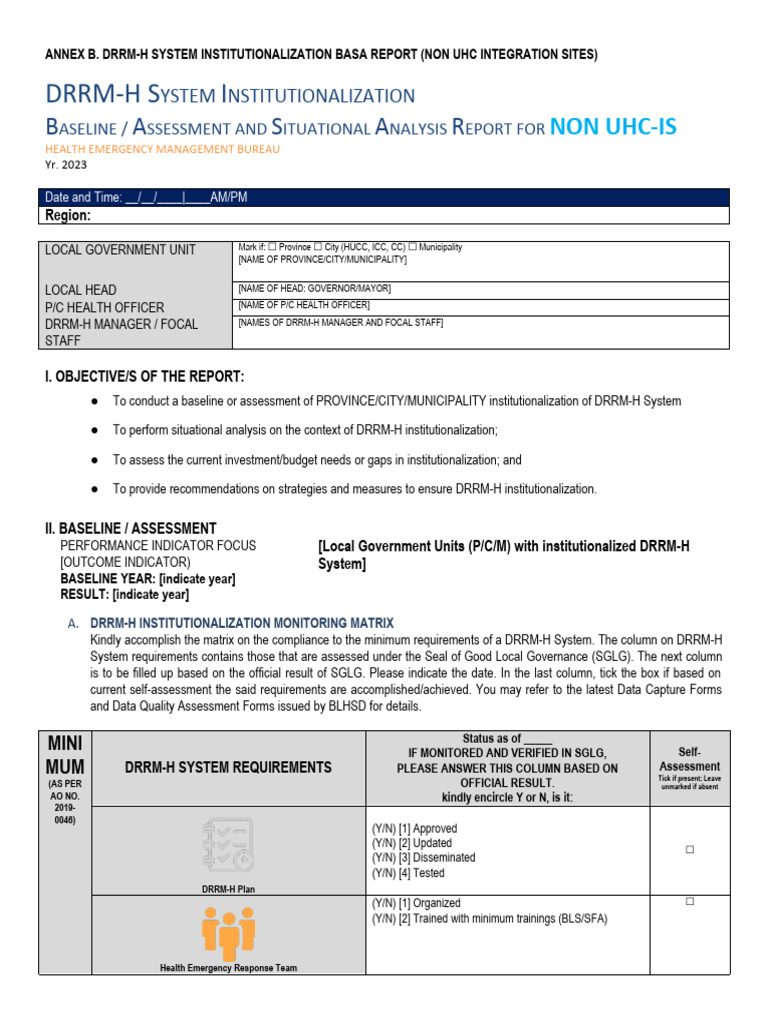 BASA For NON UHC IS | PDF