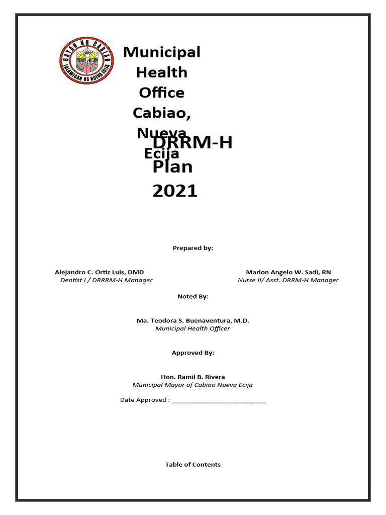DRRM-H 2021 | PDF