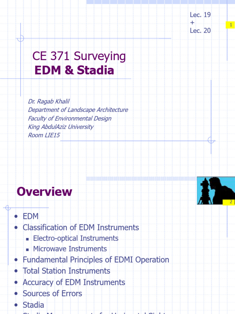 Stadia Measurements in Surveying | PDF | Wavelength | Phase (Waves)