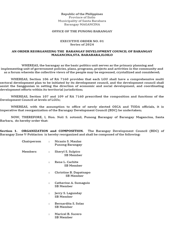 Barangay Development Council | Download Free PDF | Governance | Justice
