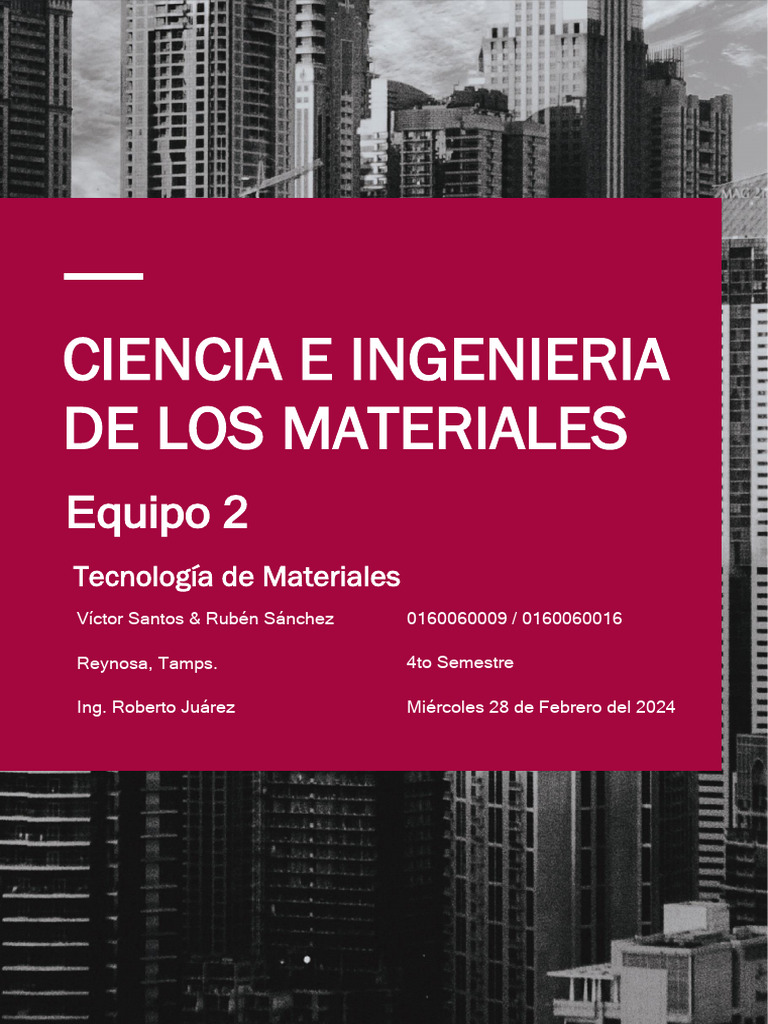 Ciencia de Materiales: Innovación y Futuro | PDF | Sólido | Rieles