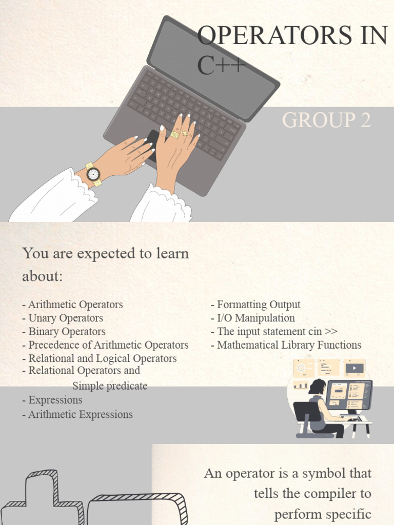 Operators in C++ | PDF | Arithmetic | Computer Programming Operators in C++ | PDF | Arithmetic | Computer Programming