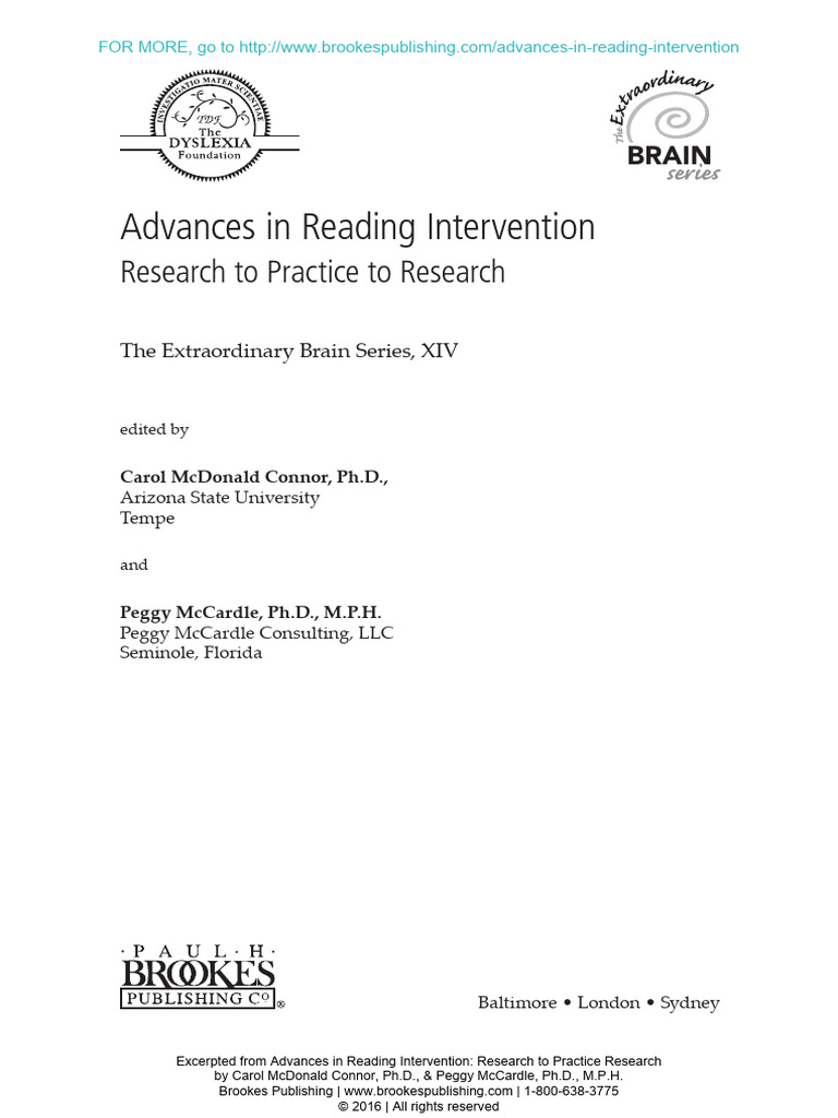 LESSON #4 - Breakthroughs & Innovations To Address Reading Difficulties ...