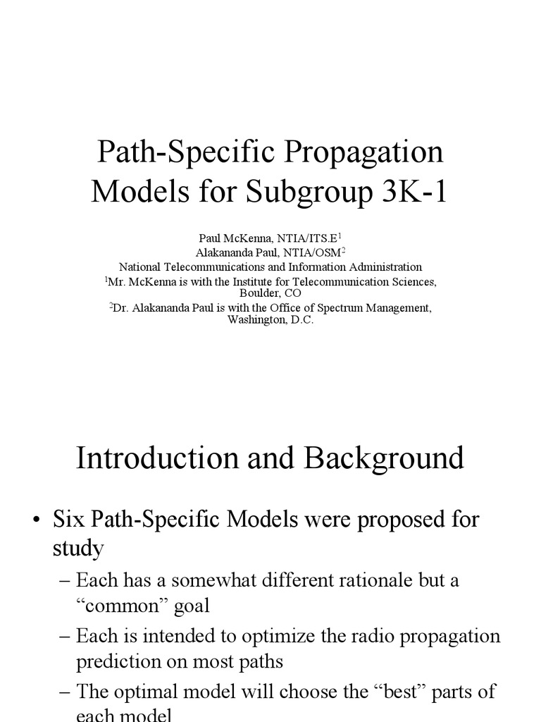 Path-Specific Propa Models | PDF | Radio Propagation | Antenna (Radio)