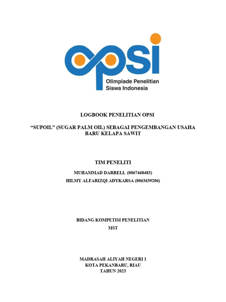 Logbook Darrell - Hilmy Opsi | PDF