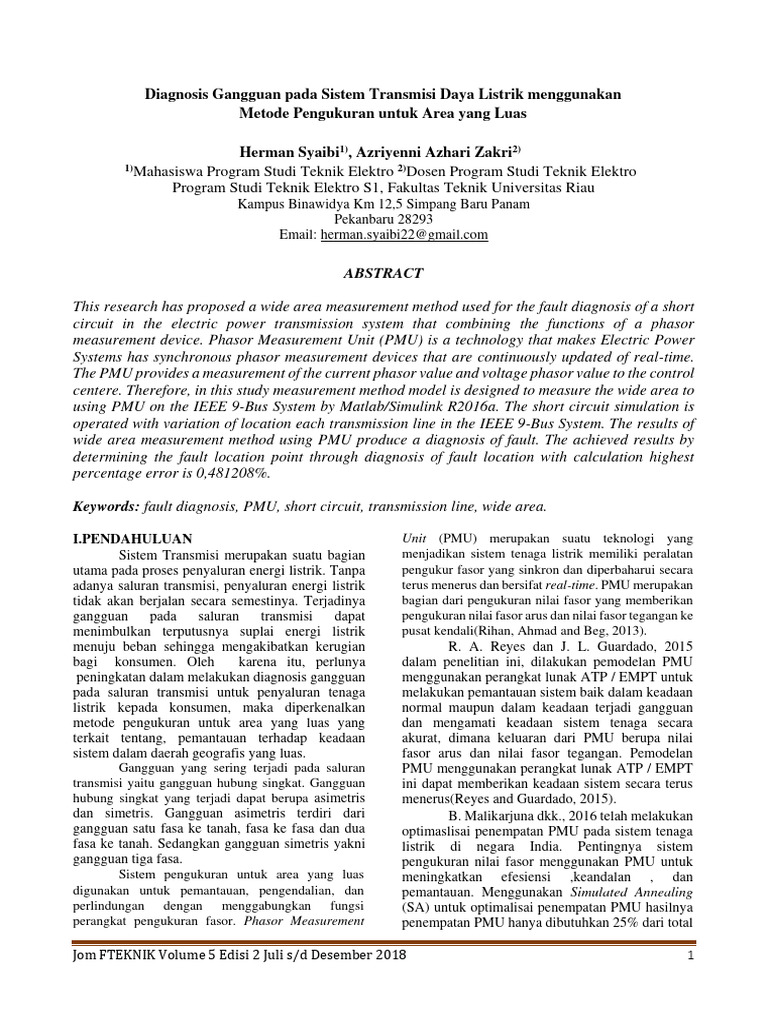 Analisa Gangguan Pada Transmisi | PDF