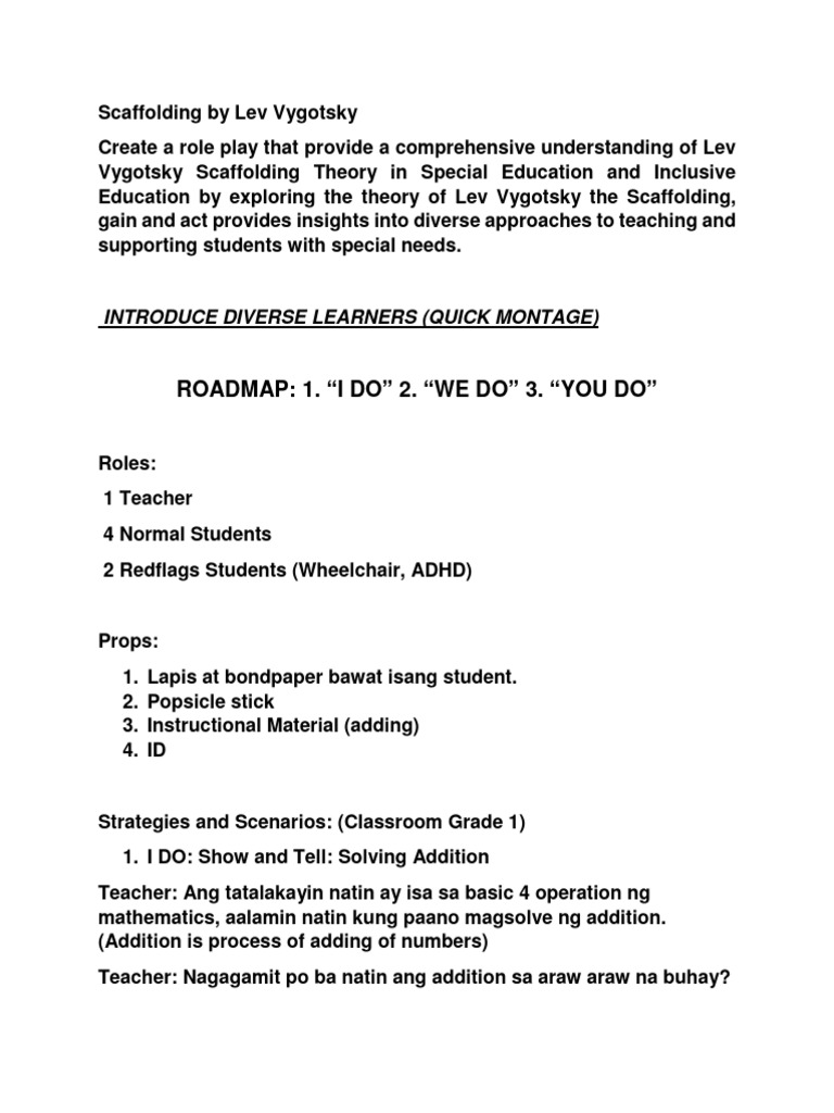 Vygotsky's Scaffolding in Math Education | PDF | Cognition | Behavior Modification