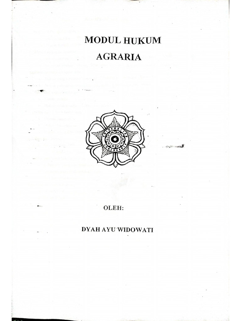 Scan Modul Hukum Agraria | PDF