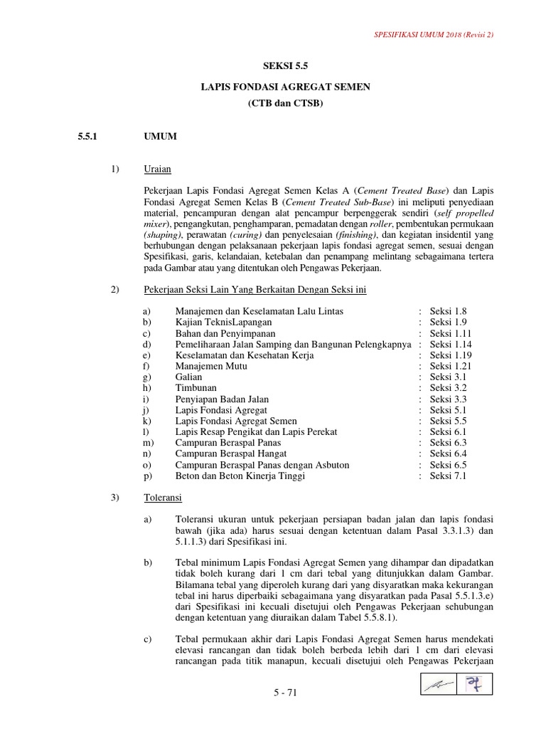 CTB Spesifikasi Umum 2018 Rev.2 | PDF