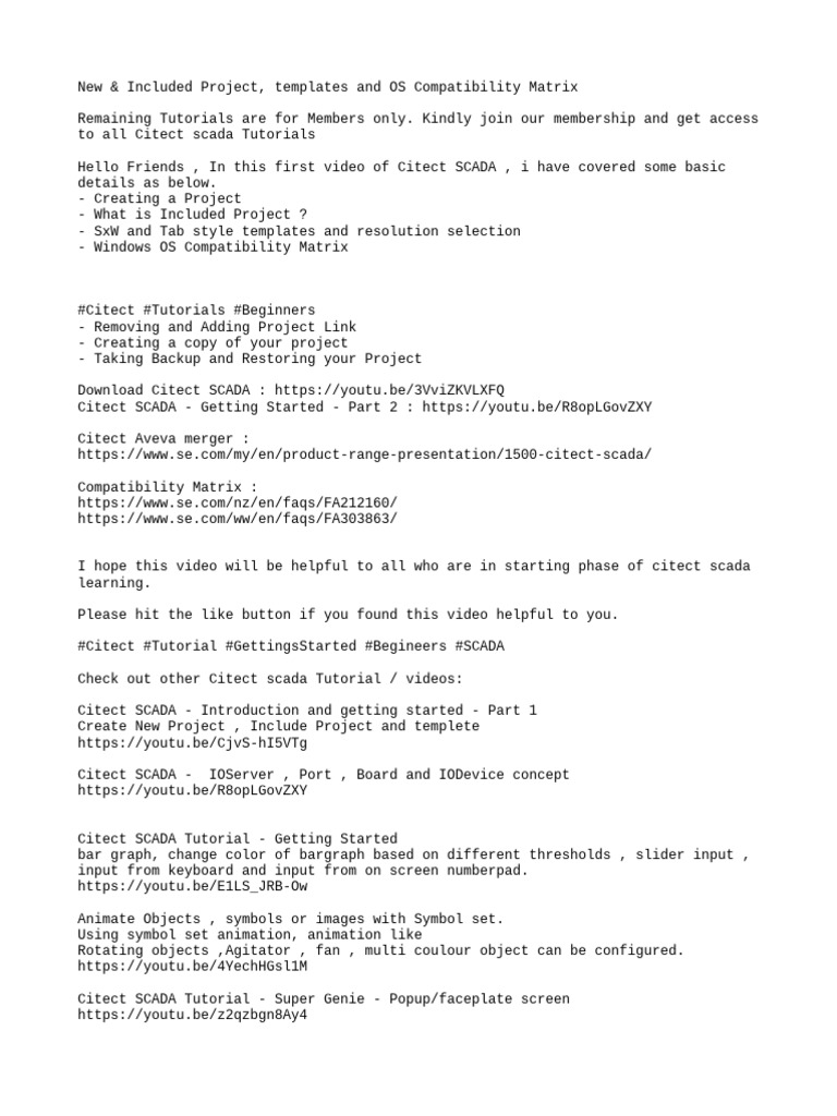 Citect SCADA Tutorial - Getting Started Part 1 (Description) | PDF Citect SCADA Tutorial - Getting Started Part 1 (Description) | PDF