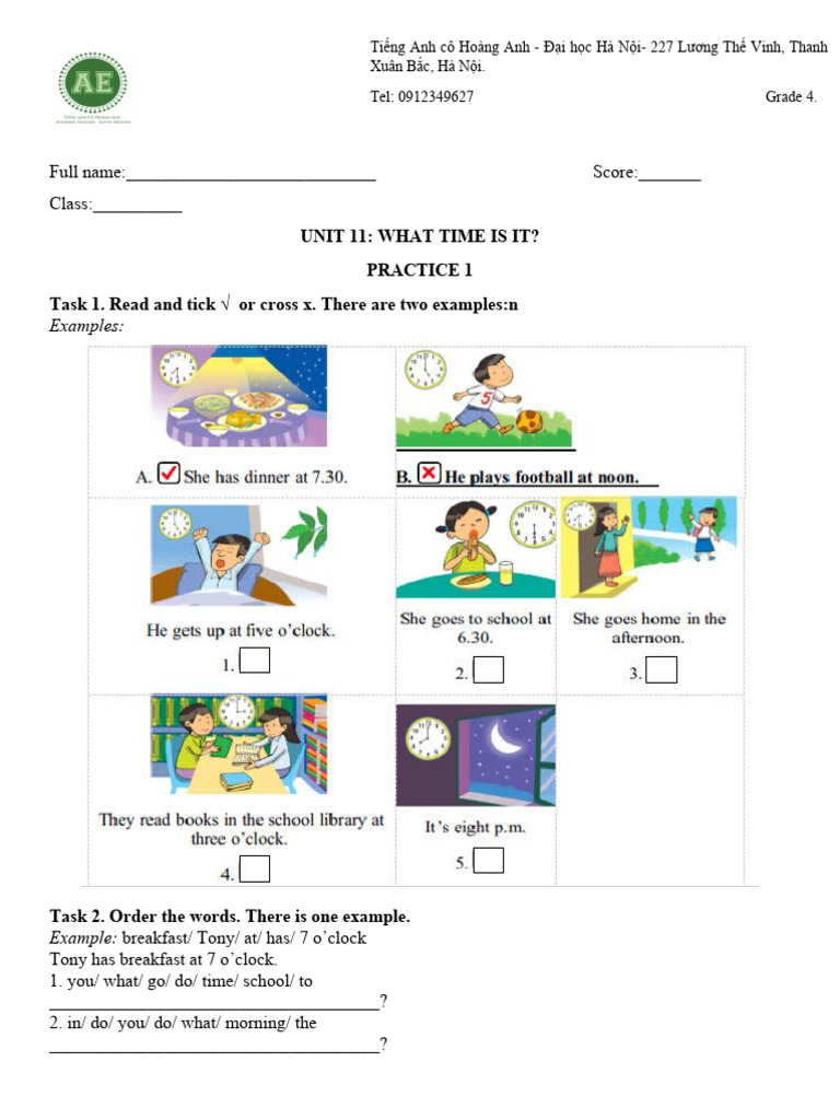 Grade 4 Unit 11 Practice Test | PDF | Vietnam