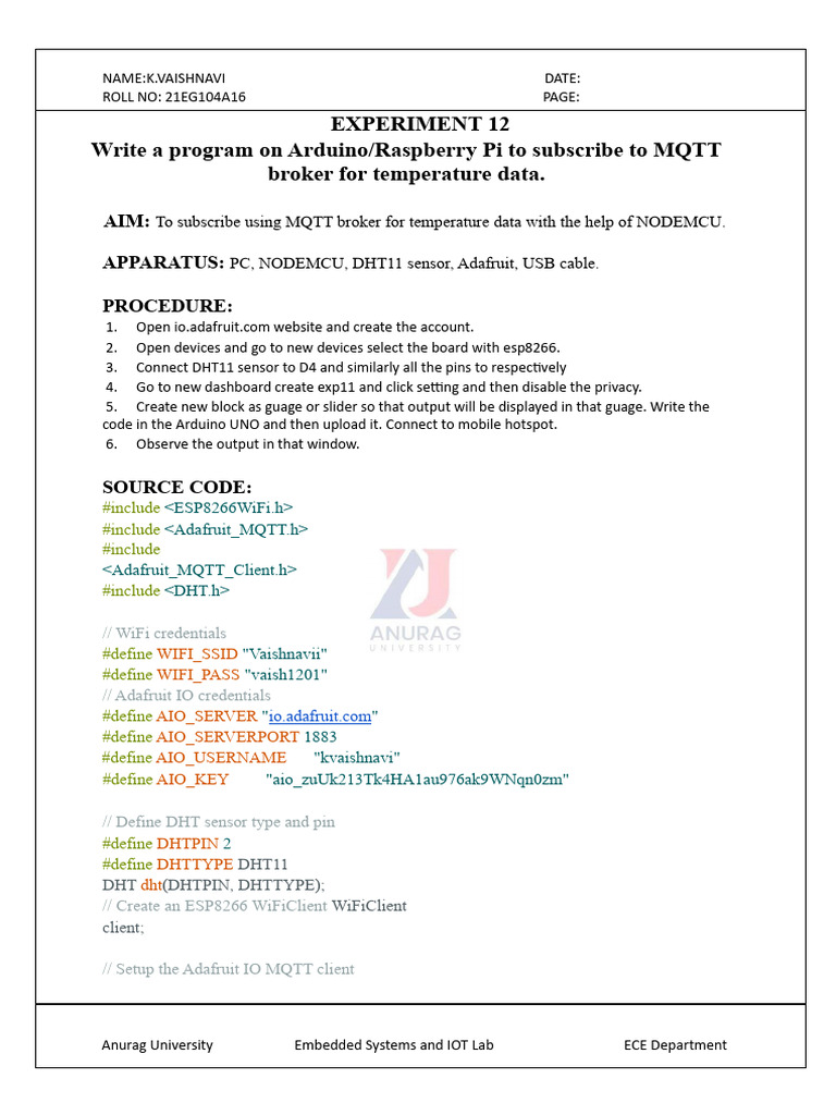 EXP12 | PDF | Teaching Methods & Materials