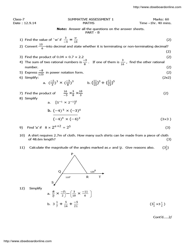 Maths Paper | PDF | Triangle | Euclidean Geometry