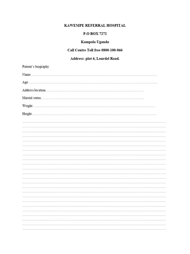 Medical Form | PDF