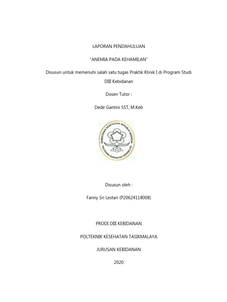 LP Anemia Fanny Sri Lestari | PDF