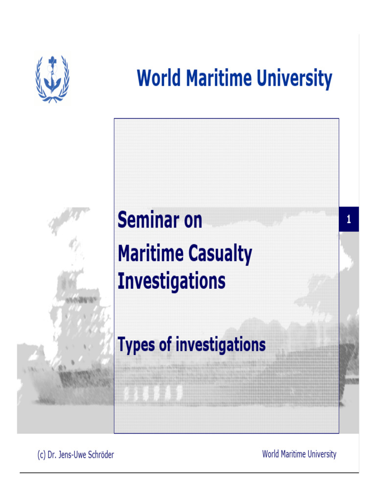 Maritime Casualty Investigations Overview | PDF | Politics