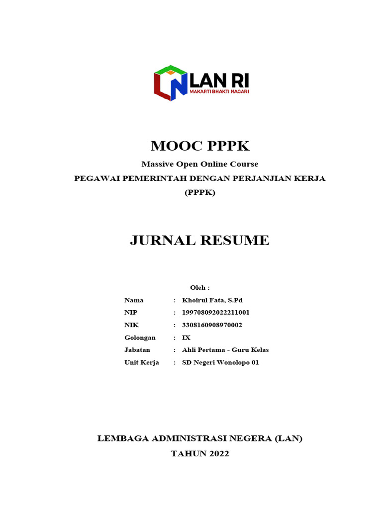 Mooc PPPK: Massive Open Online Course Pegawai Pemerintah Dengan ...