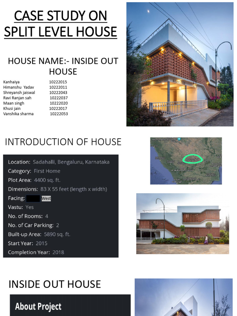 Case Study On Split Level House | PDF