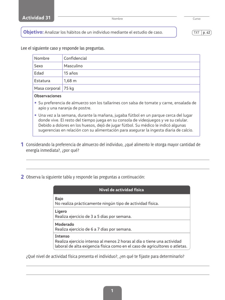 Bda U1 Act 31 | PDF | Índice de masa corporal | Enfermedades cardiovasculares