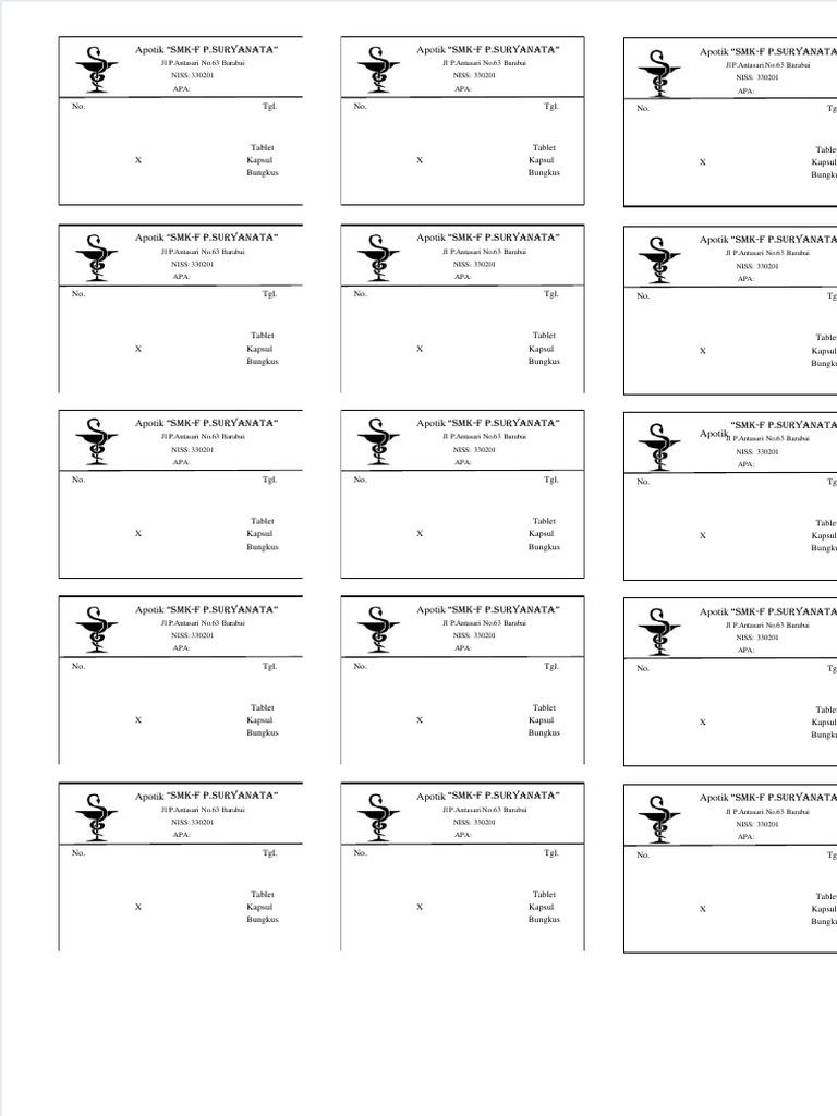 Dokumen - Tips Label Ni Dan Etiket Putih Yang Baru | PDF