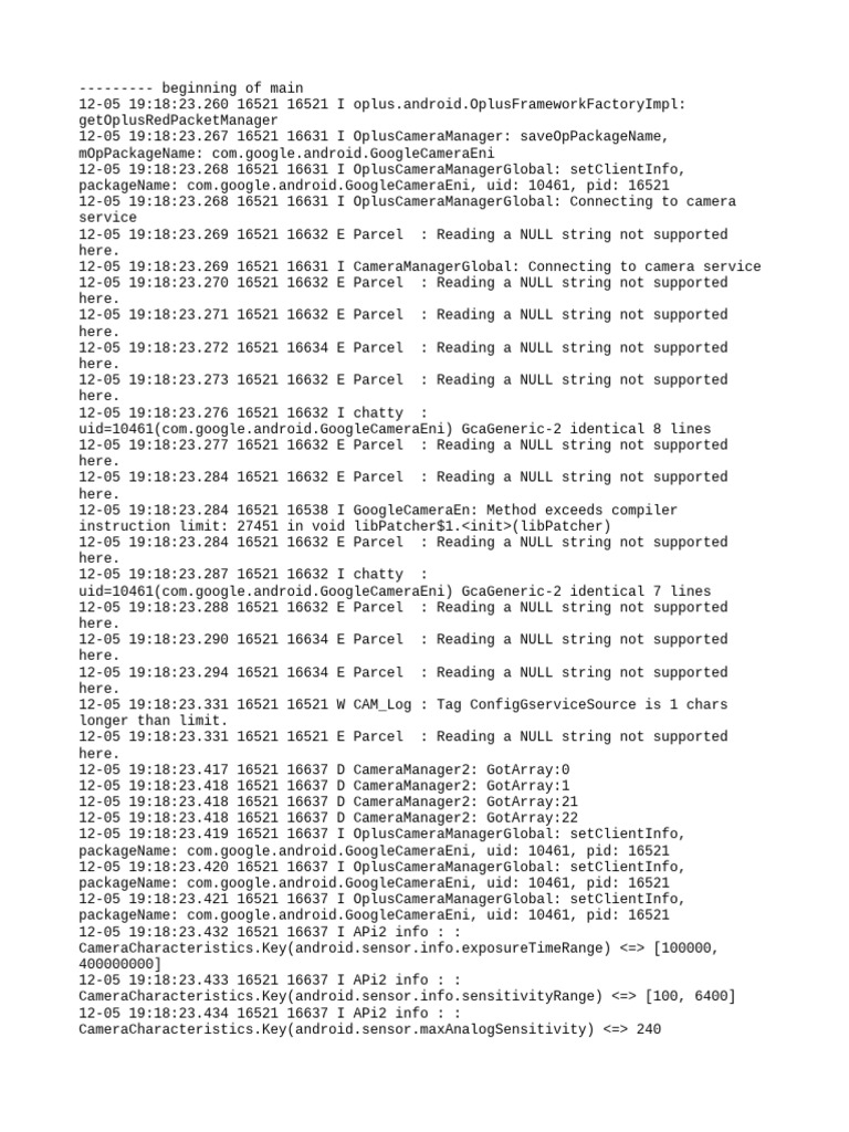 Camera Service Connection Log | PDF | Business