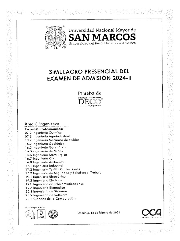 Simulacro Área C | PDF