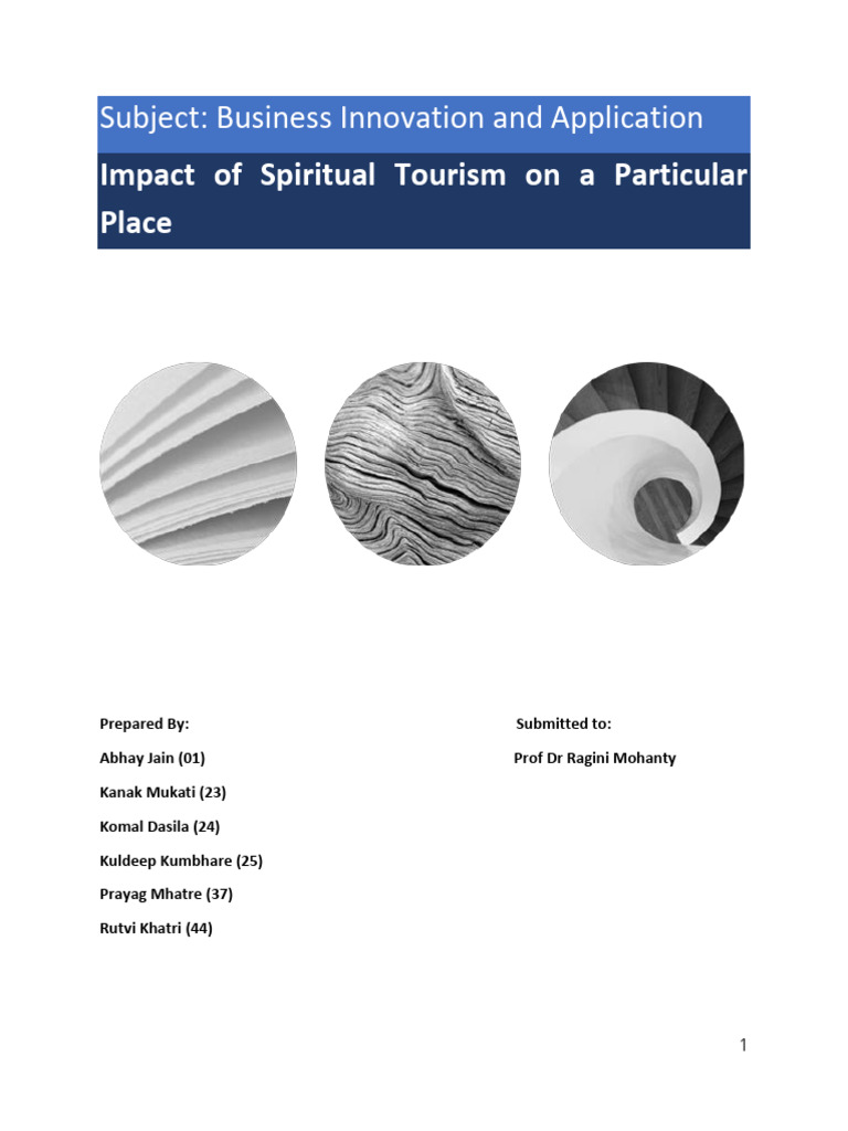 Spiritual Tourism | PDF | Finance & Money Management