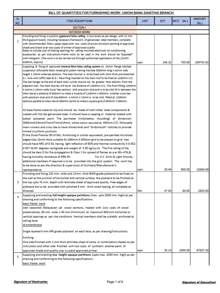 Signature of Contractor. Signature of Consultant | PDF
