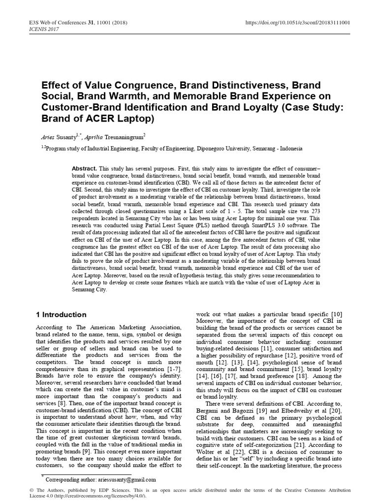 Effect_of_Value_Congruence,_Br | PDF | Brand | Consumer Behaviour