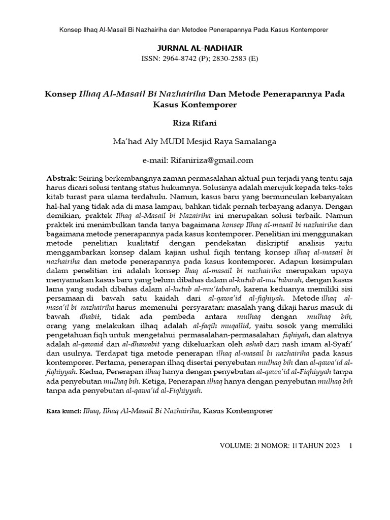 Jurnal Riza Rifani Fix | PDF