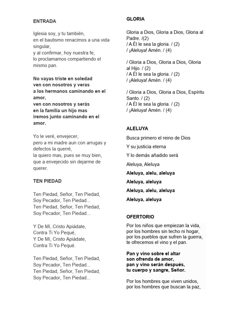 FOLLETO CANTOS 1 | PDF