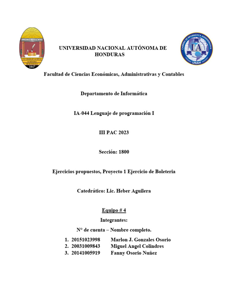 Proyecto 1 | PDF | Desarrollo de software | Ciencias de la Computación