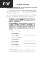BPI - Secretary's Certificate Template | PDF | Notary Public | Private Law