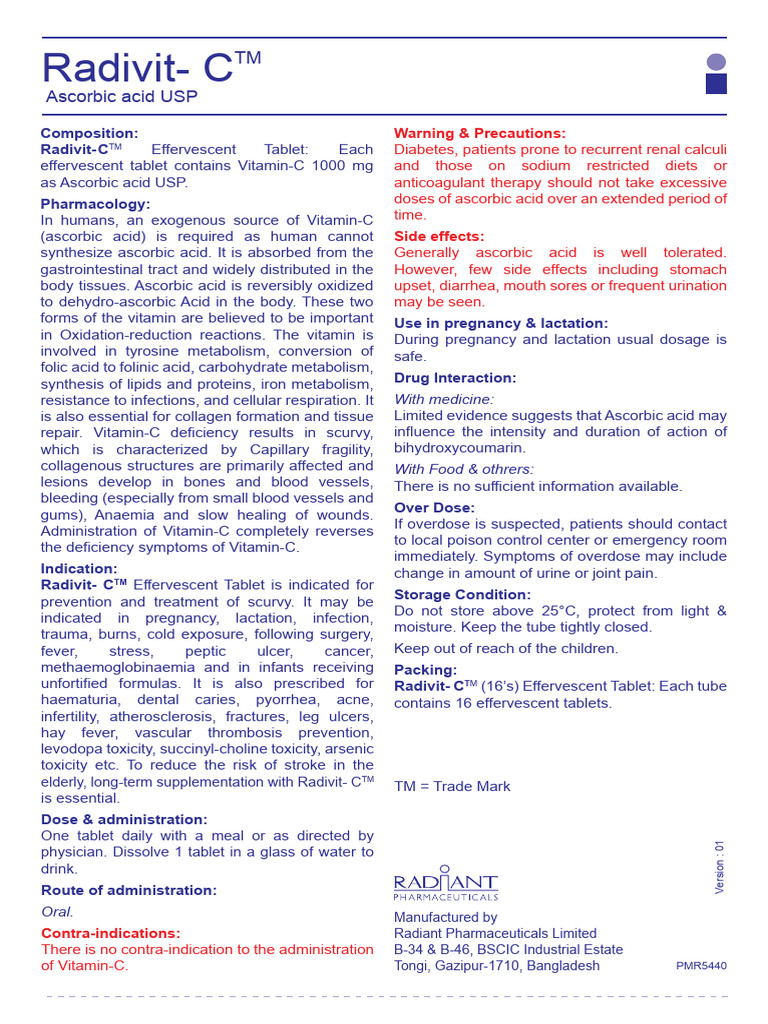 Radivit-C Radivit C Insert | PDF