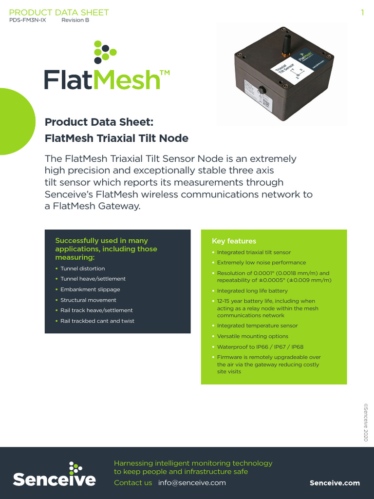 PDS FM3N IX FlatMesh Triaxial Tilt | PDF