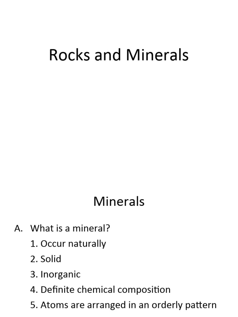 Rocks and Minerals | PDF