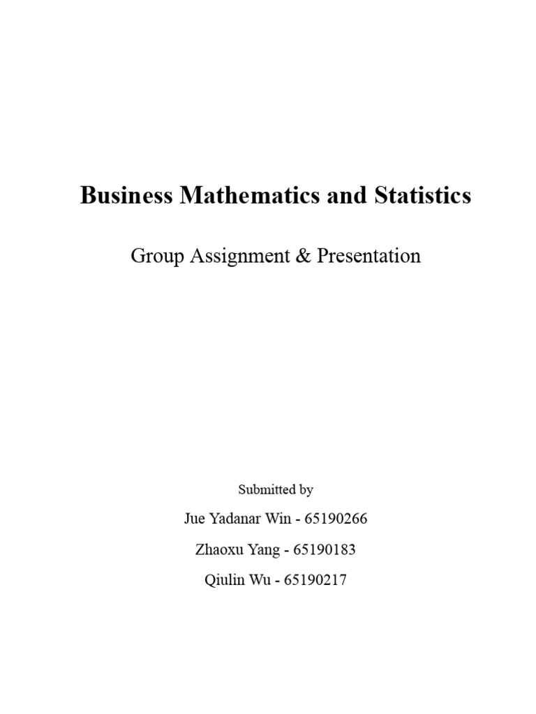 Group Assignment Pdf Coefficient Of Determination Skewness