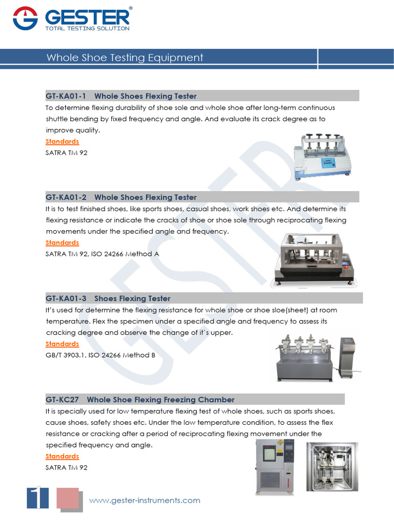 Footwear Testing Equipment Overview | PDF | Shoe | Friction