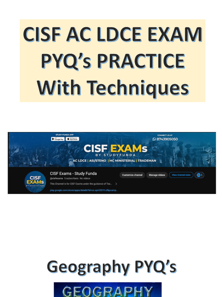 CISF AC LDCE 2022 Syllabus Overview | PDF | Science & Mathematics