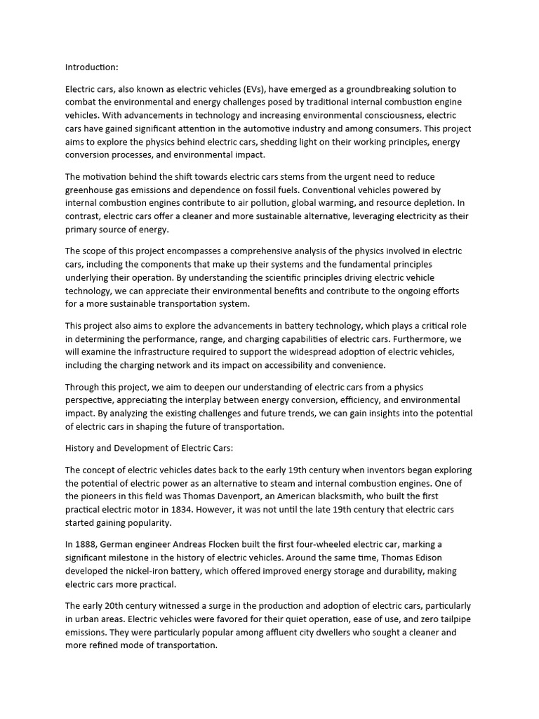 Assignment 3 Physics | PDF | Electric Vehicle | Electric Motor