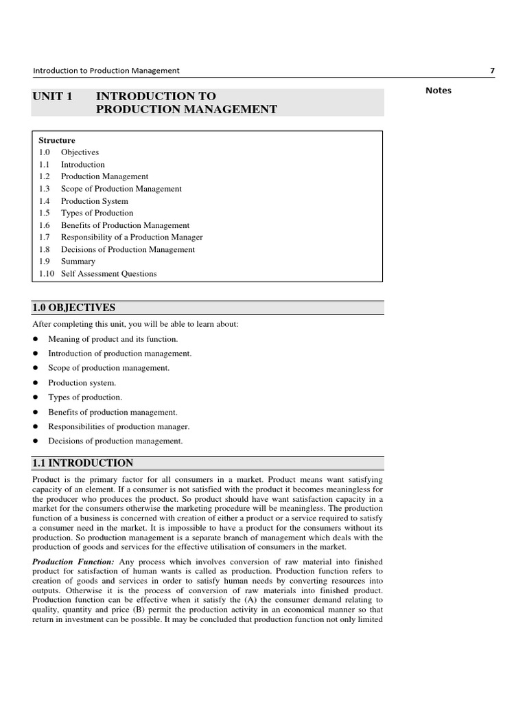 POM Unit 1-3 | PDF | Product (Business) | Output (Economics) POM Unit 1-3 | PDF | Product (Business) | Output (Economics)