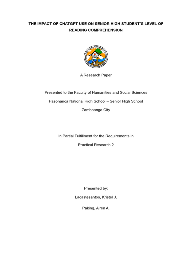 The Impact of Chatgpt Use On Senior High Student | PDF | Reading ...
