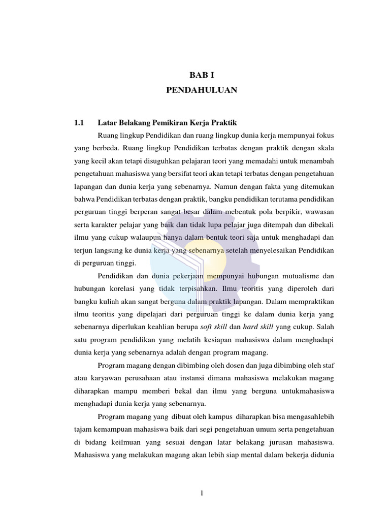 KP-5304181178-Bab 1 | PDF