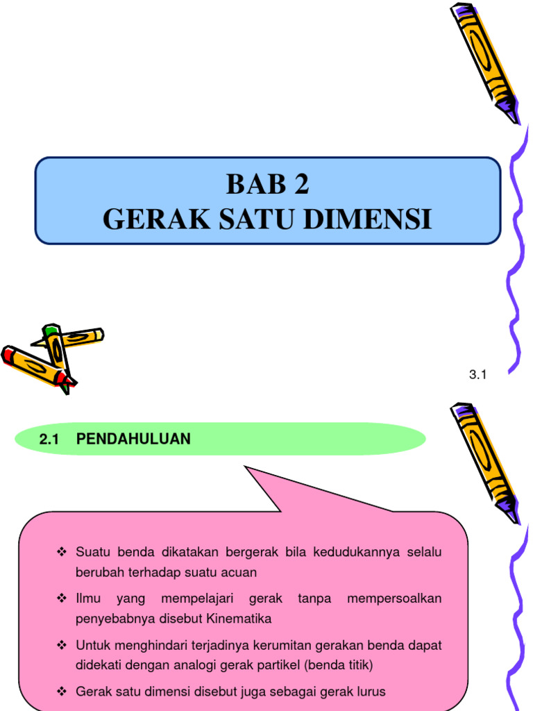 Gerak 1 Dimensi | PDF
