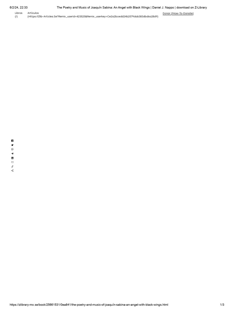 The Poetry and Music of Joaquín Sabina An Angel With Black Wings ...