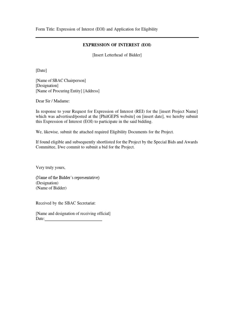 EOI and Eligibility Application Form | PDF | Academic Degree | Consultant