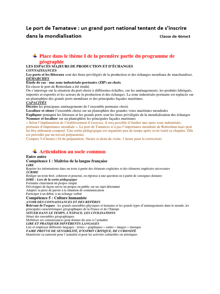 Port de Toamasina : enjeux et perspectives | PDF | Conteneurisation ...