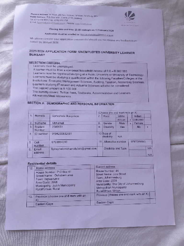 Application Form | PDF